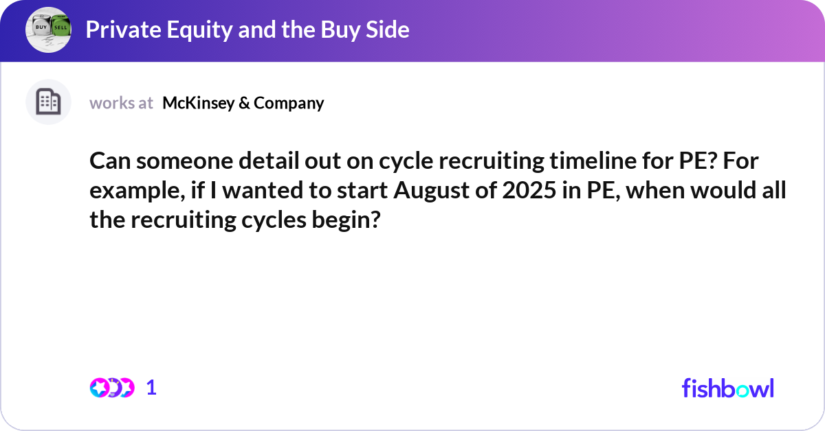 Can someone detail out on cycle recruiting timelin... | Fishbowl
