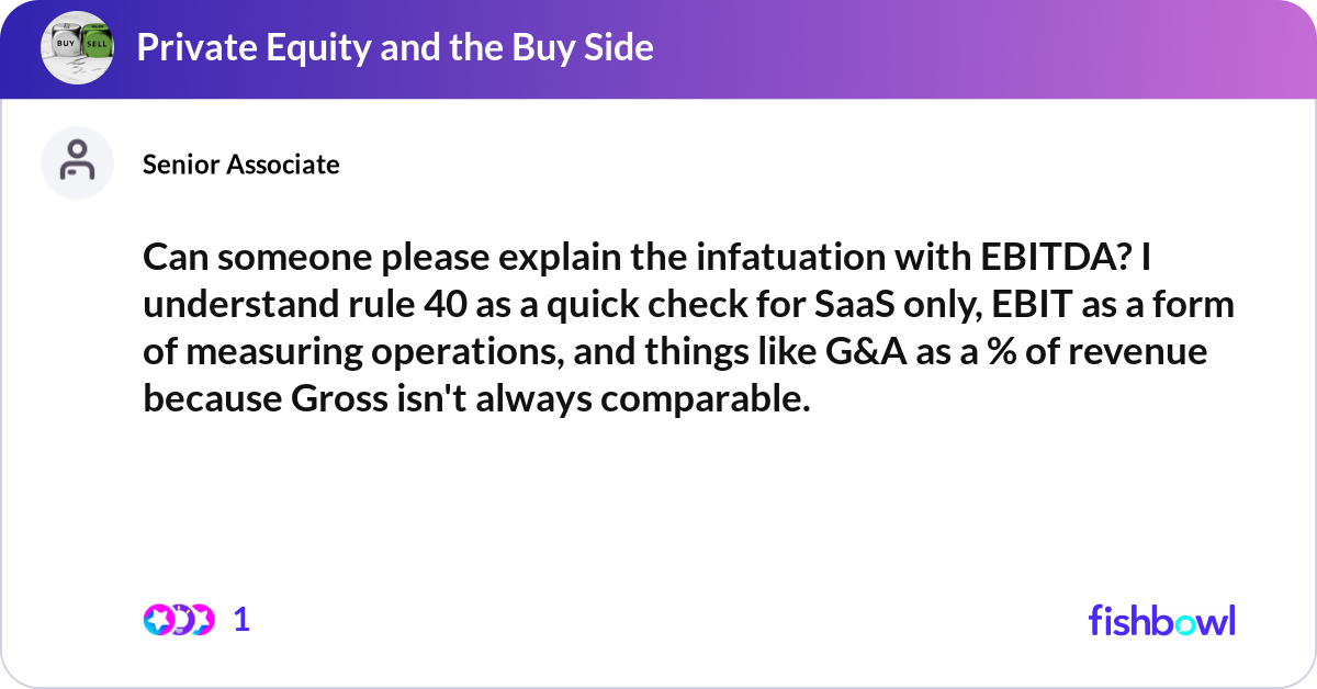 Can someone please explain the infatuation with EB... | Fishbowl