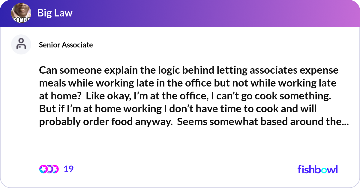 Can someone explain the logic behind letting assoc... | Fishbowl