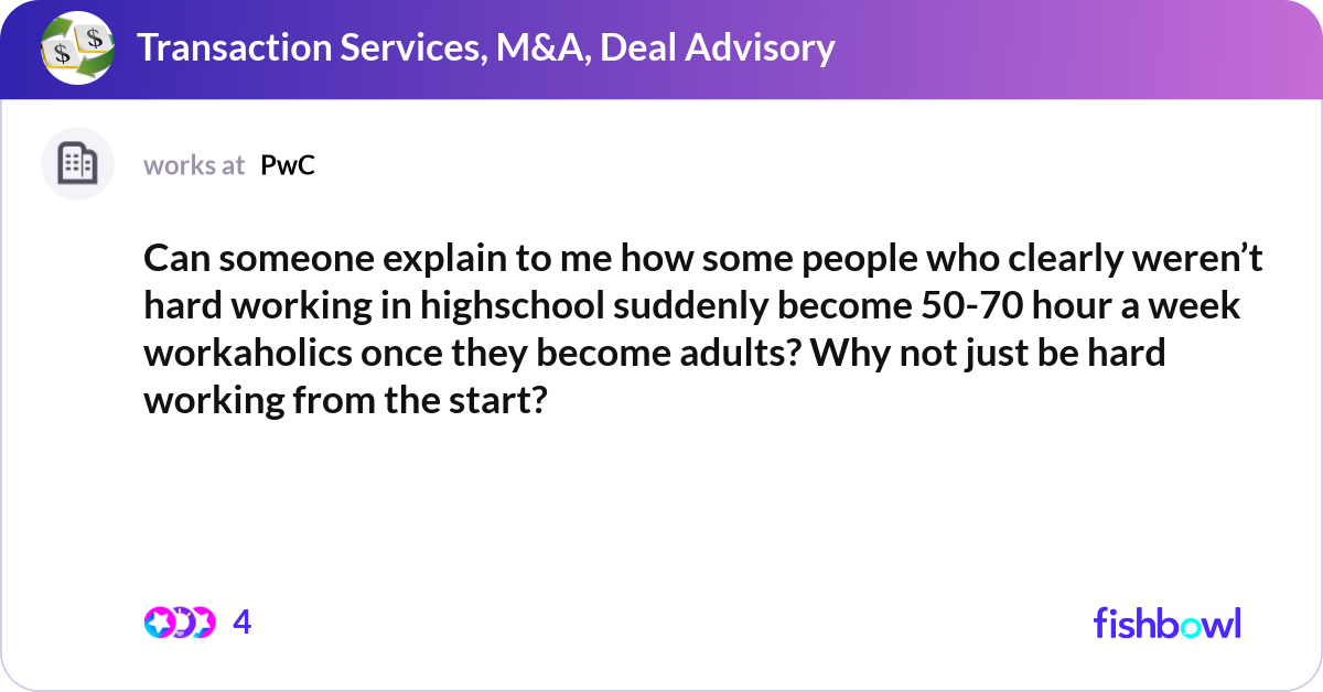 Can someone explain to me how some people who clea... | Fishbowl