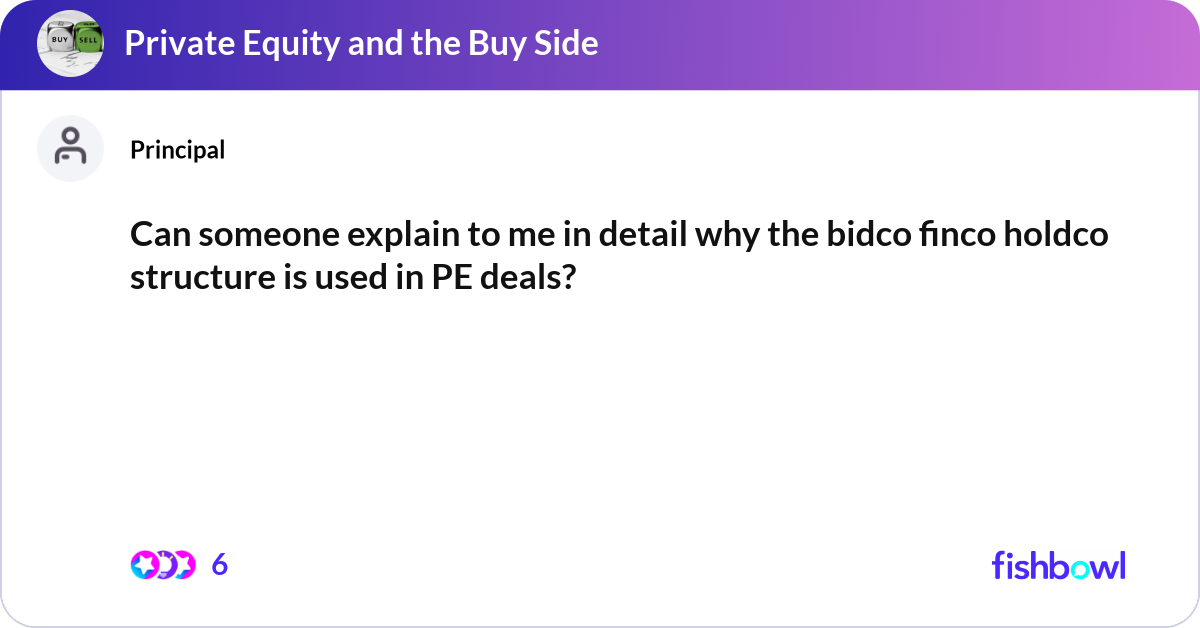 Can someone explain to me in detail why the bidco ... | Fishbowl