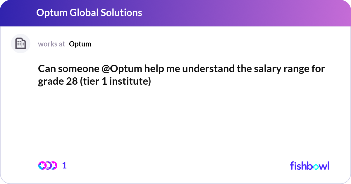 Can someone @Optum help me understand the salary r... | Fishbowl