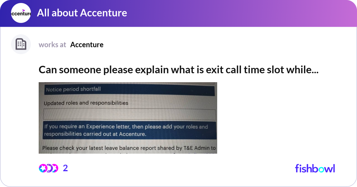 Can someone please explain what is exit call time ... | Fishbowl
