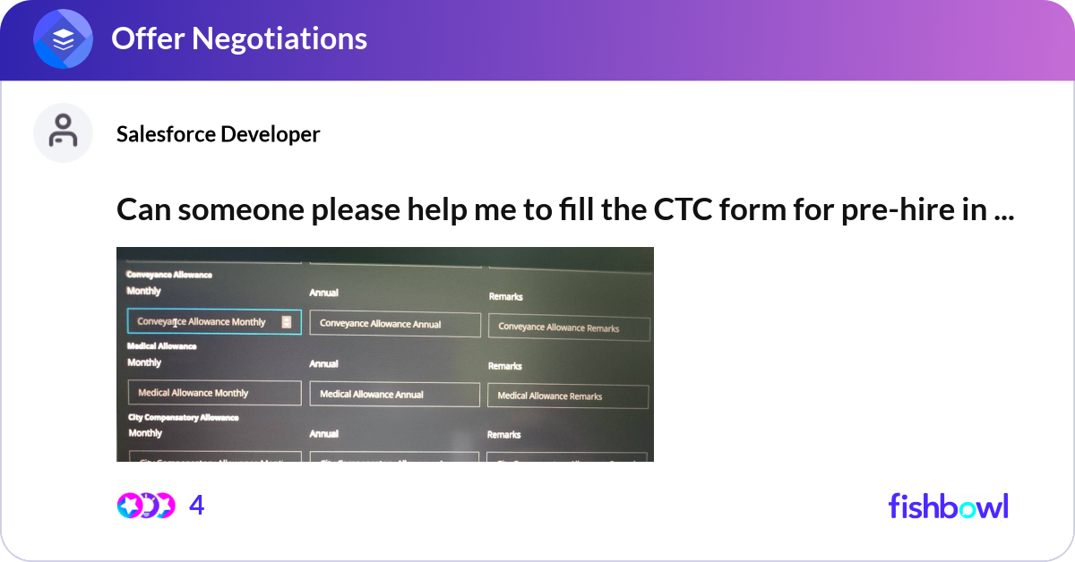 Can someone please help me to fill the CTC form fo... | Fishbowl