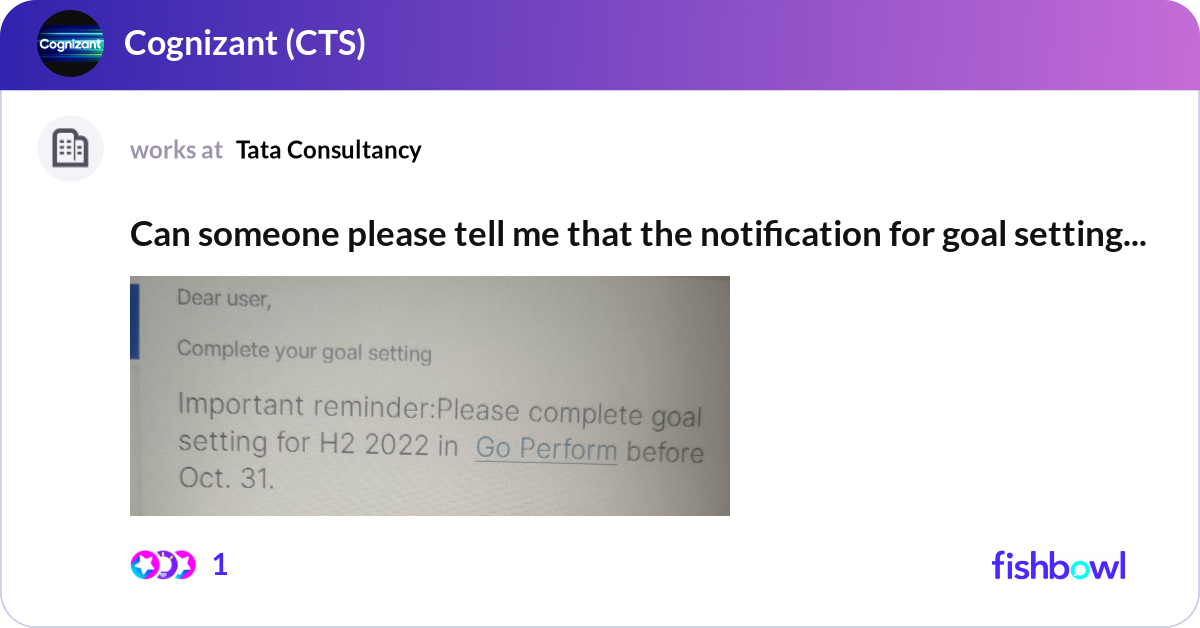 Can someone please tell me that the notification f... | Fishbowl