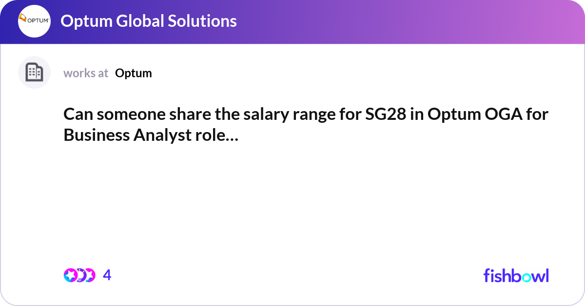 Can someone share the salary range for SG28 in Opt... | Fishbowl