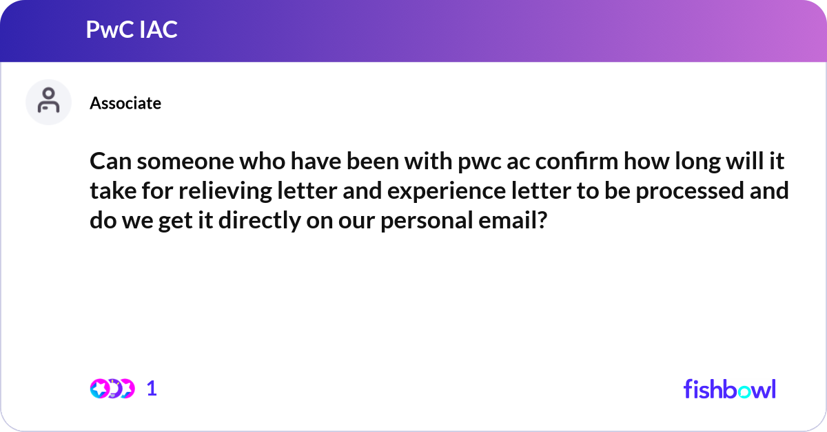 Can someone who have been with pwc ac confirm how ... | Fishbowl