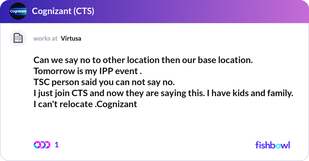 Can we say no to other location then our base loca... | Fishbowl