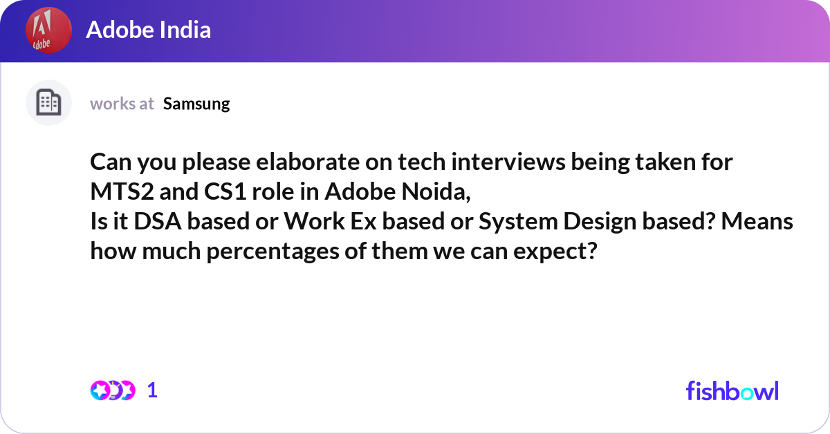 Can you please elaborate on tech interviews being ... | Fishbowl