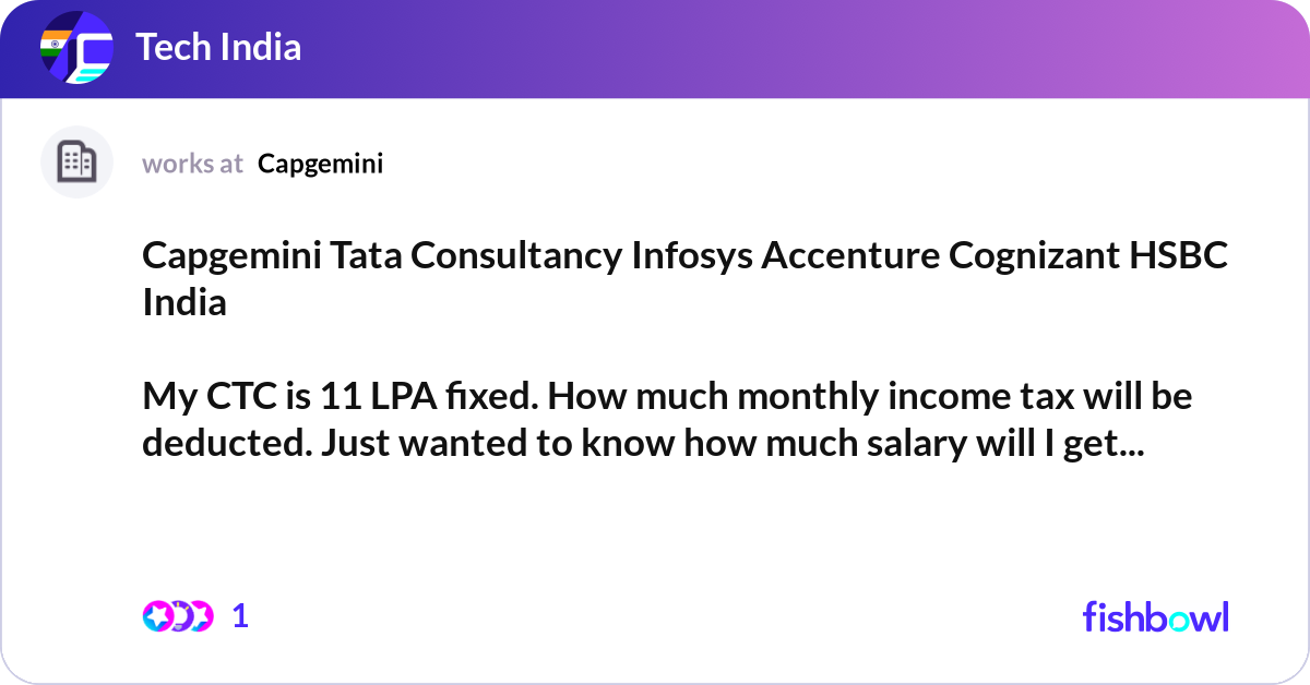 Capgemini Tata Consultancy Infosys Accenture Cogni... | Fishbowl