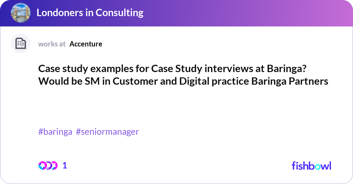Case study examples for Case Study interviews at B... | Fishbowl