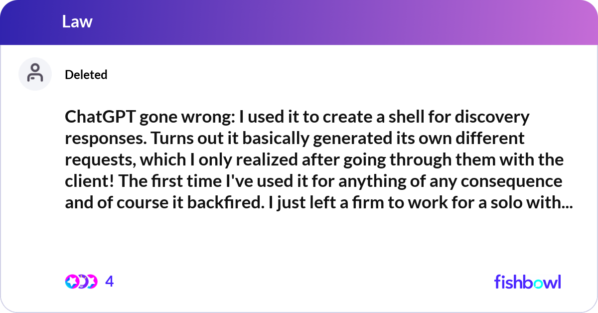 ChatGPT gone wrong: I used it to create a shell fo... | Fishbowl
