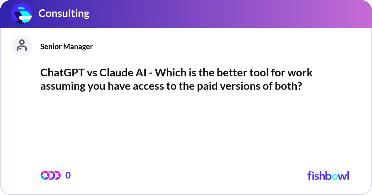 ChatGPT vs Claude AI - Which is the better tool fo... | Fishbowl