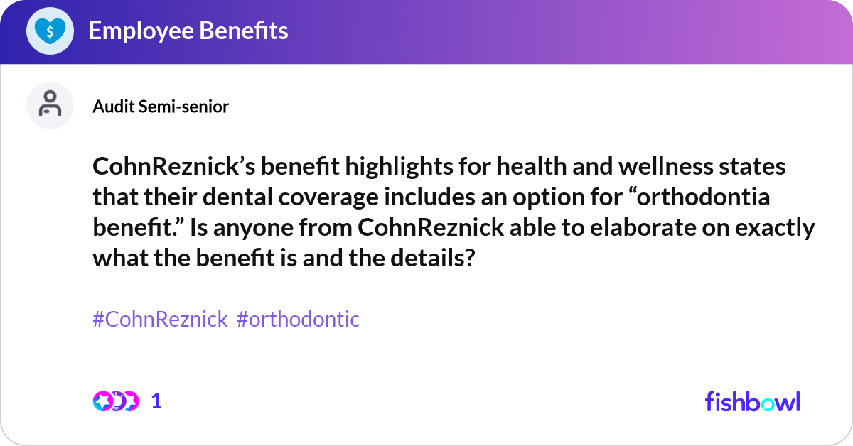 CohnReznick’s benefit highlights for health and we... | Fishbowl