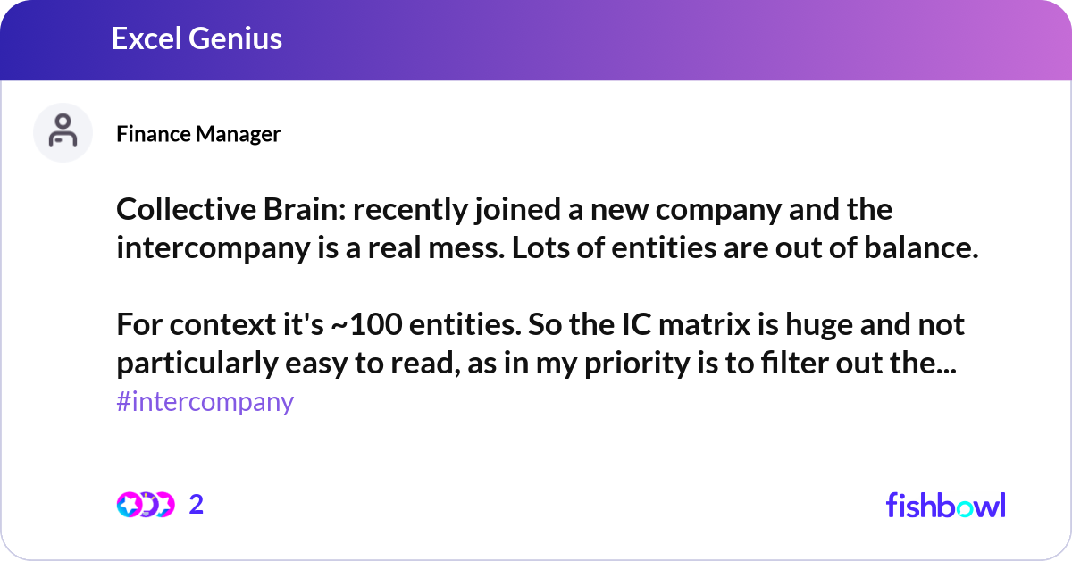 Collective Brain: recently joined a new company an... | Fishbowl