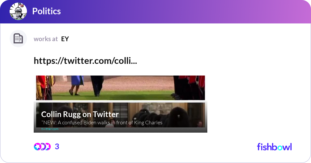 https://twitter.com/collinrugg/status/167843440189... | Fishbowl