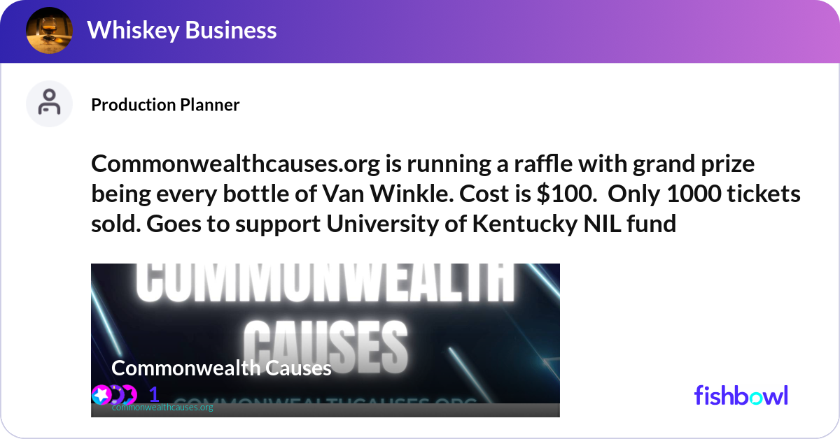 Commonwealthcauses.org is running a raffle with gr... | Fishbowl