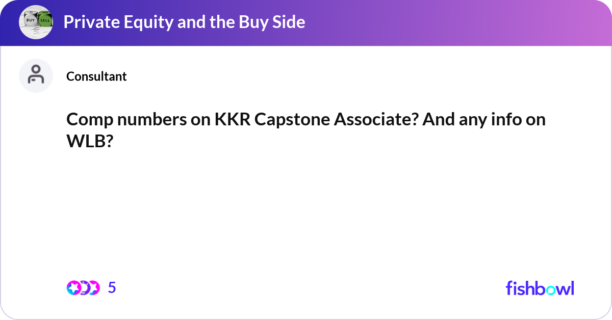 Comp numbers on KKR Capstone Associate? And any in... | Fishbowl