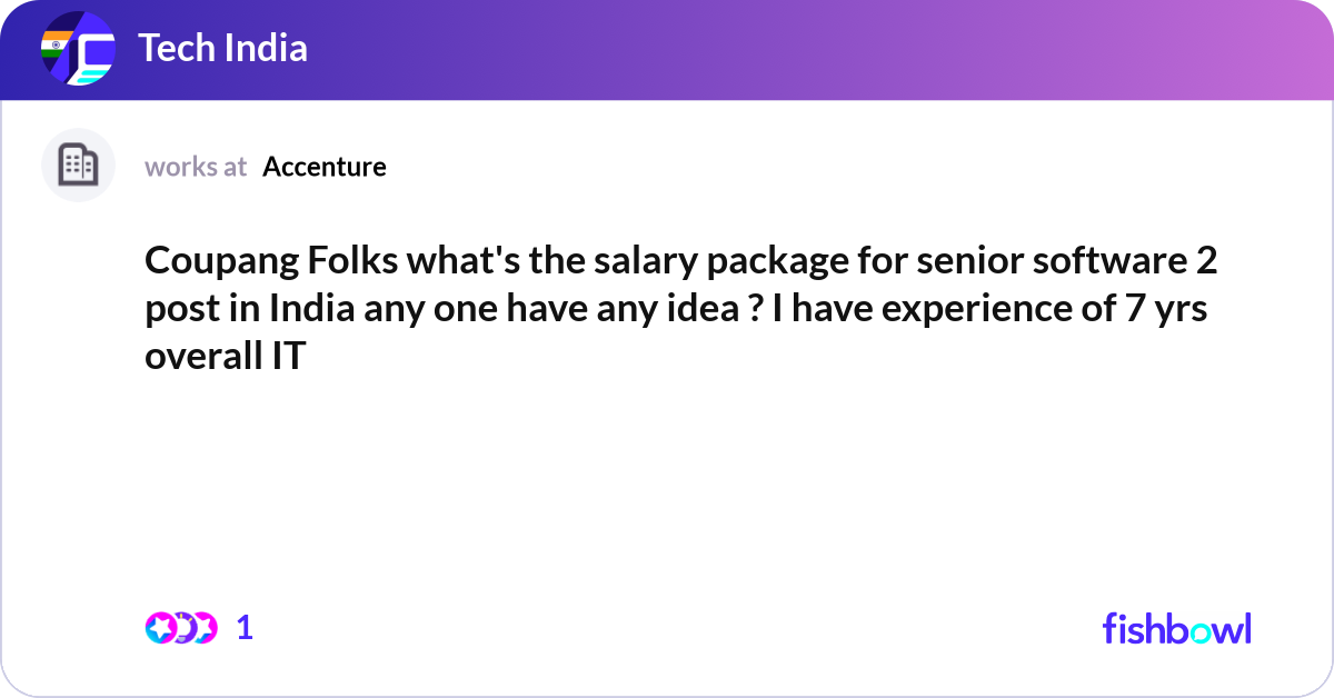 Coupang Folks what's the salary package for senior... | Fishbowl