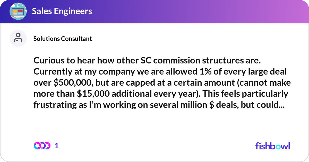 Curious to hear how other SC commission structures... | Fishbowl