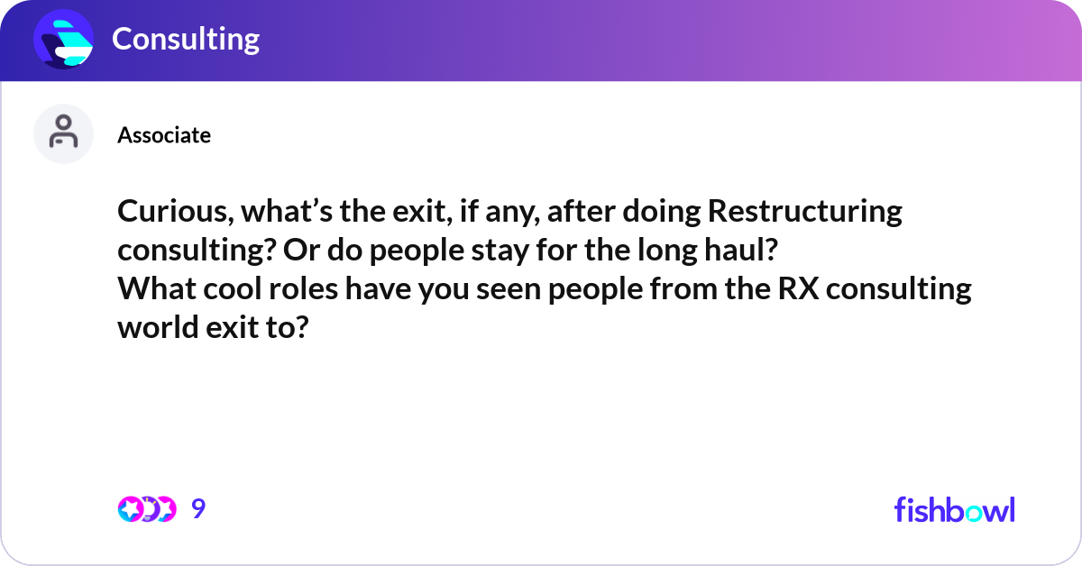 Curious, what’s the exit, if any, after doing Rest... | Fishbowl
