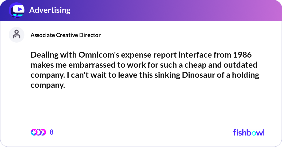Dealing with Omnicom's expense report interface fr... | Fishbowl