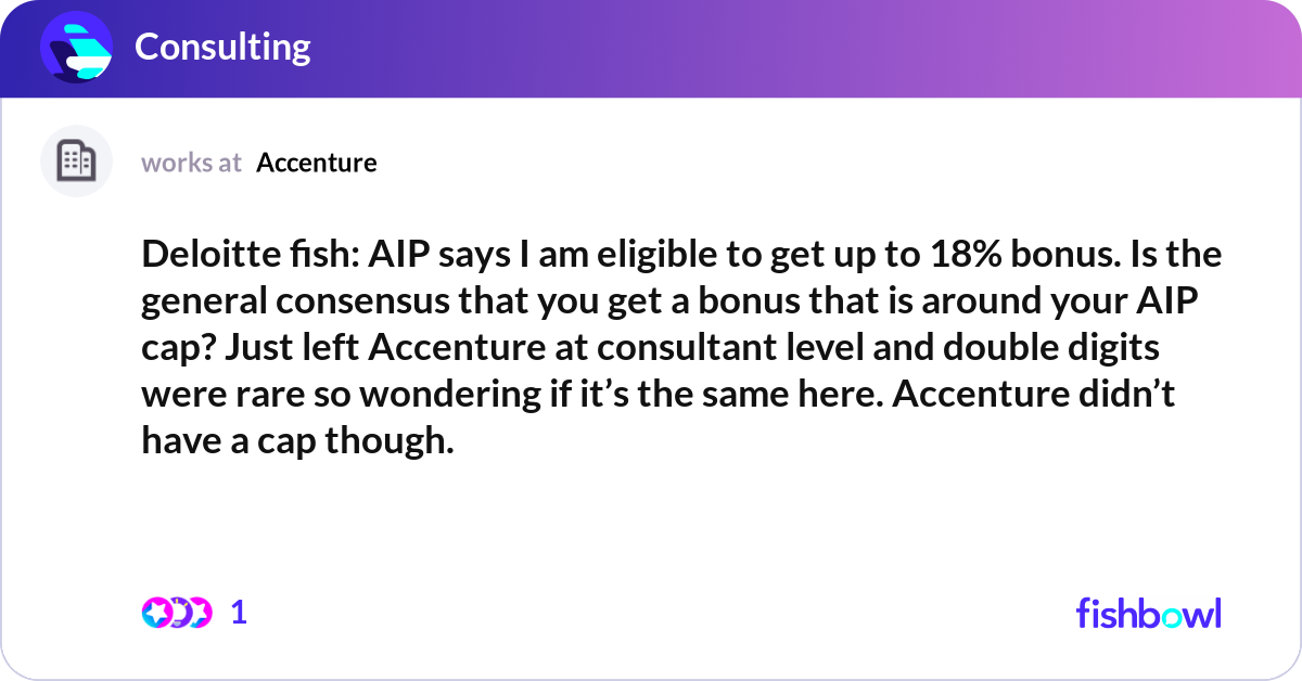 Deloitte fish: AIP says I am eligible to get up to... | Fishbowl