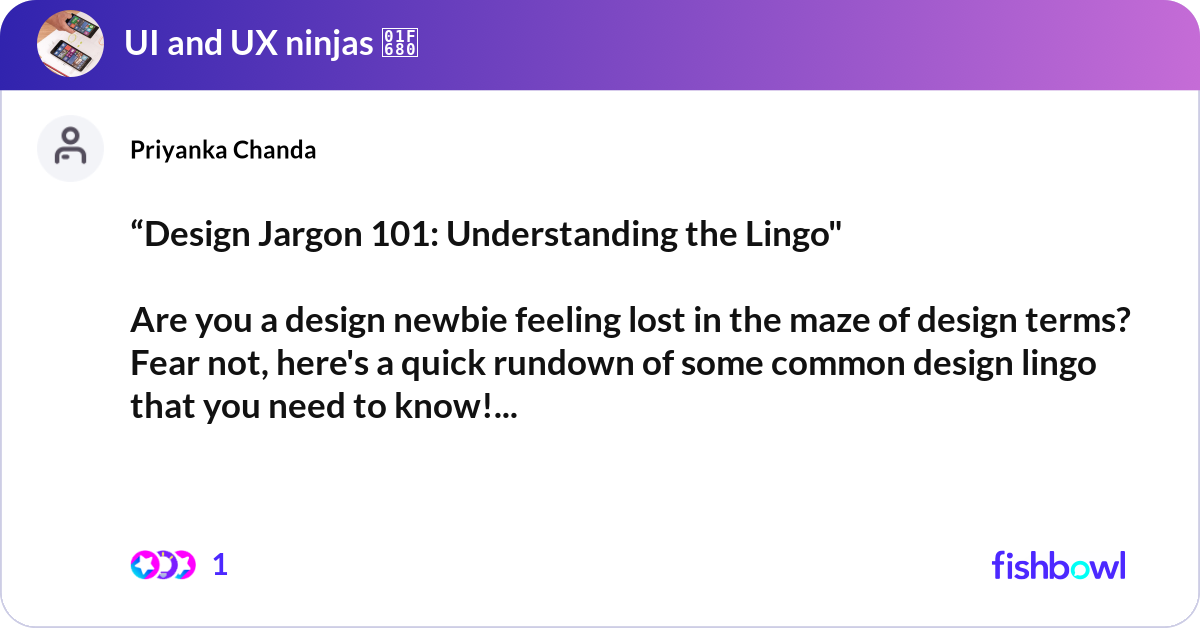 “Design Jargon 101: Understanding the Lingo" Are ... | Fishbowl