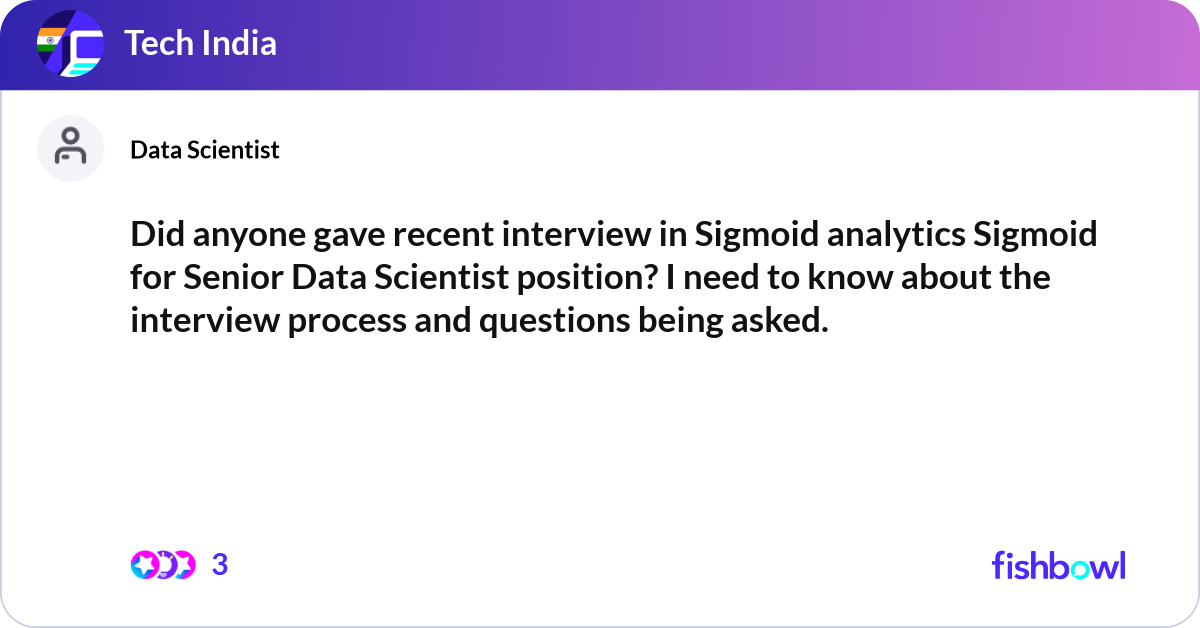 Did anyone gave recent interview in Sigmoid analyt... | Fishbowl