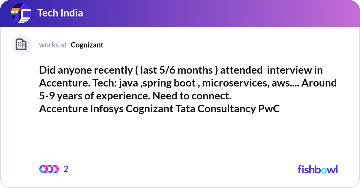 Did anyone recently ( last 5/6 months ) attended ... | Fishbowl