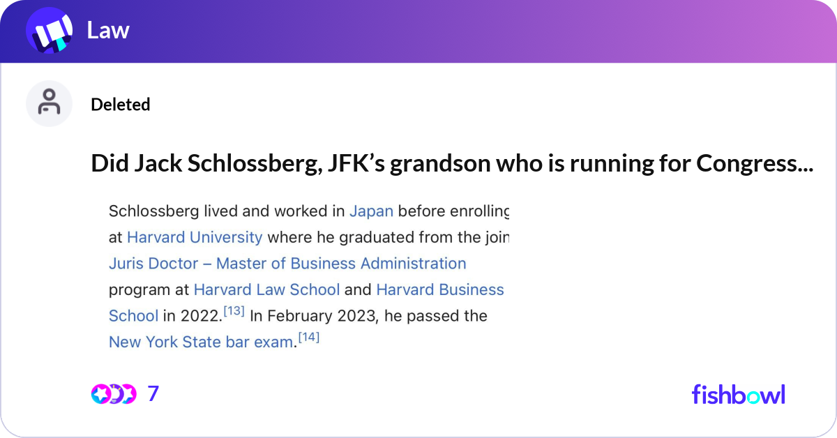 Did Jack Schlossberg, JFK’s grandson who is runnin... | Fishbowl
