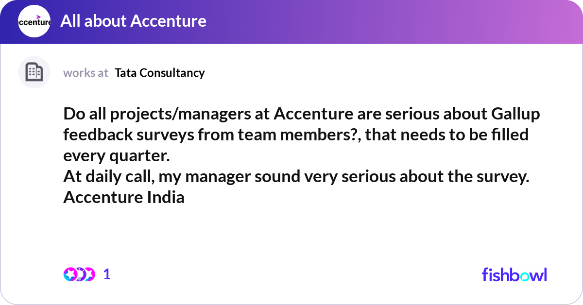 Do all projects/managers at Accenture are serious ... | Fishbowl