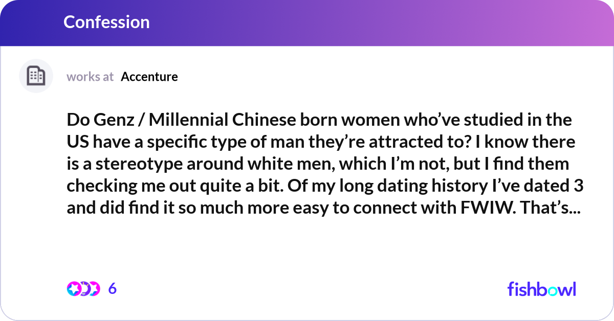 Do Genz / Millennial Chinese born women who’ve stu... | Fishbowl