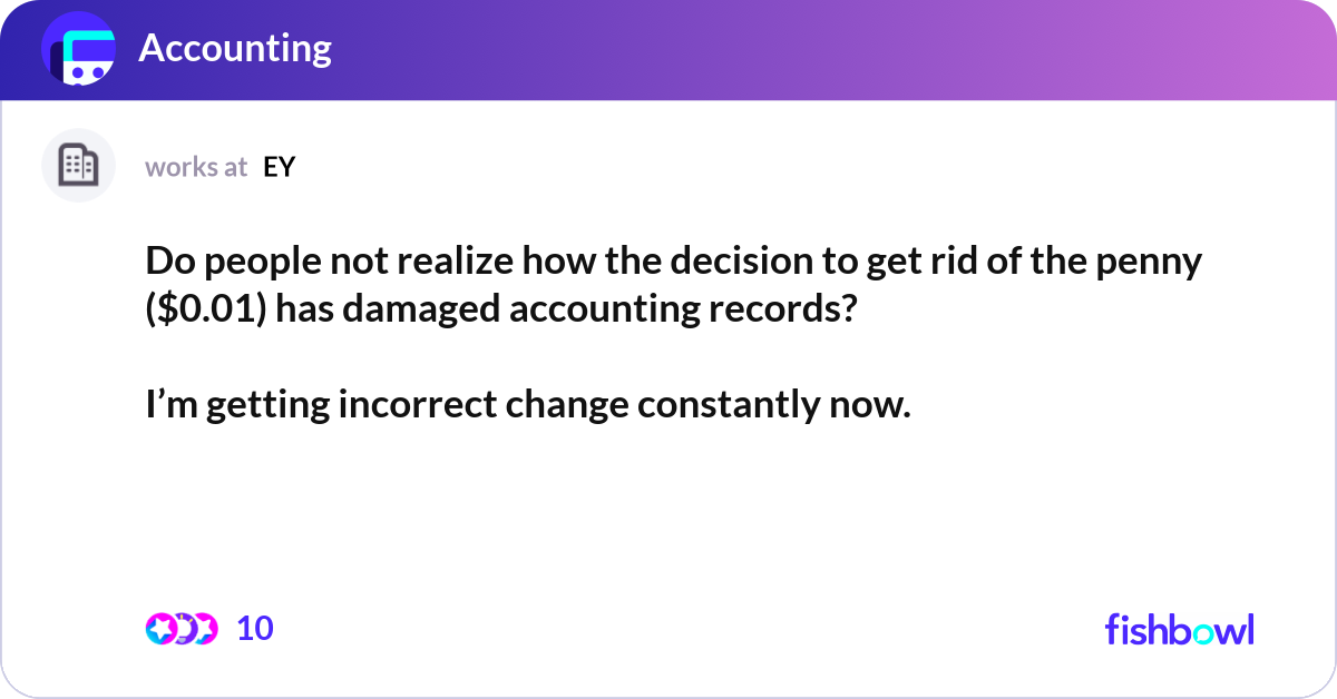 Do people not realize how the decision to get rid ... | Fishbowl