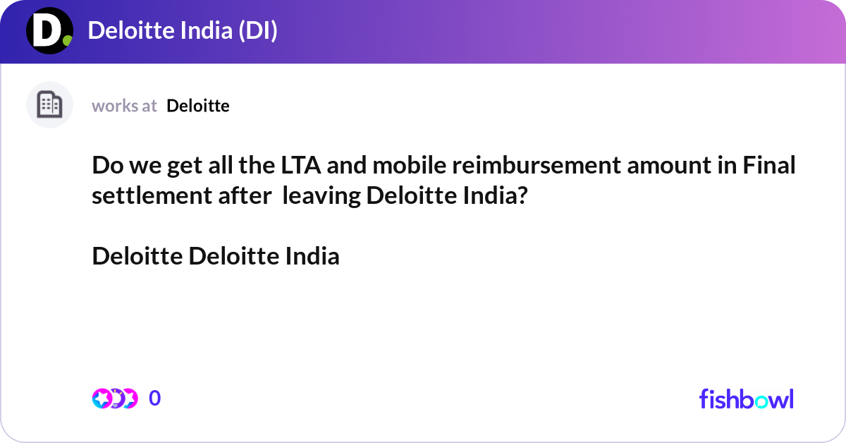 Do we get all the LTA and mobile reimbursement amo... | Fishbowl