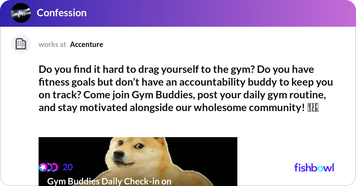 Do you find it hard to drag yourself to the gym? D... | Fishbowl