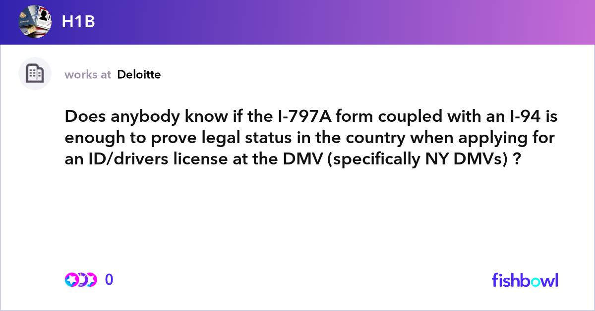 Does anybody know if the I-797A form coupled with ... | Fishbowl