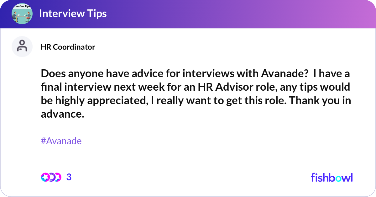 Does anyone have advice for interviews with Avanad... | Fishbowl