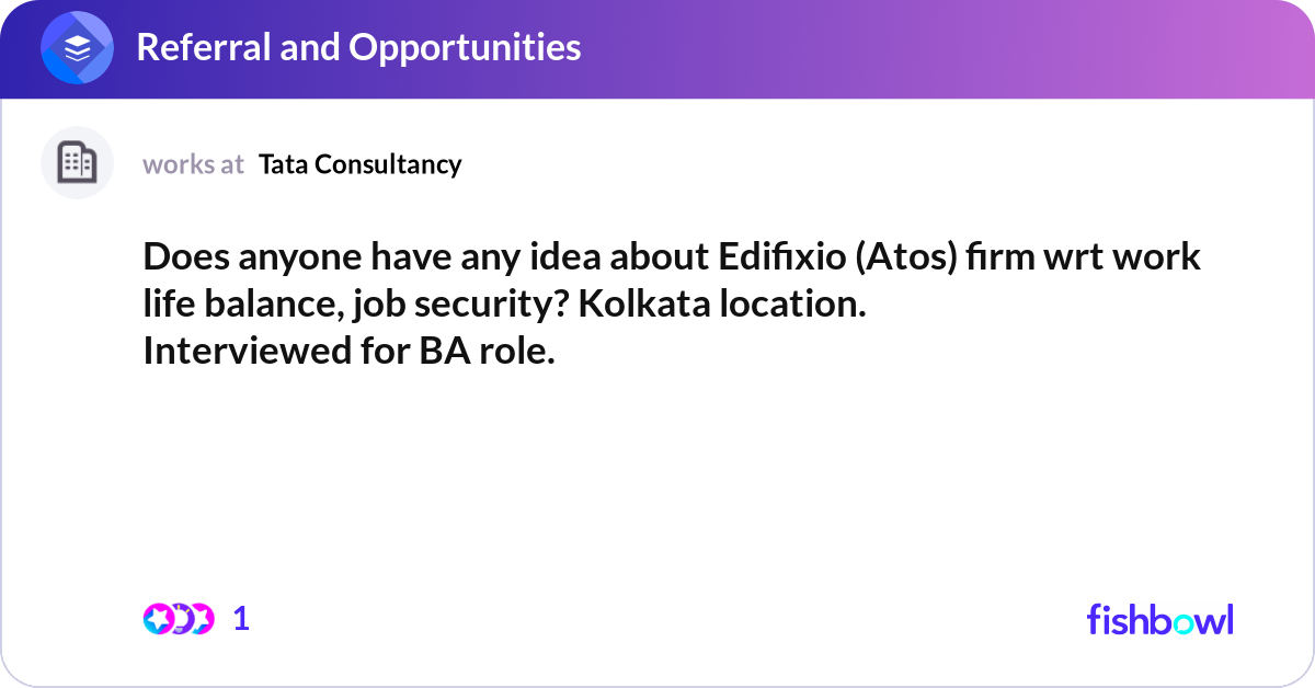 Does anyone have any idea about Edifixio (Atos) fi... | Fishbowl