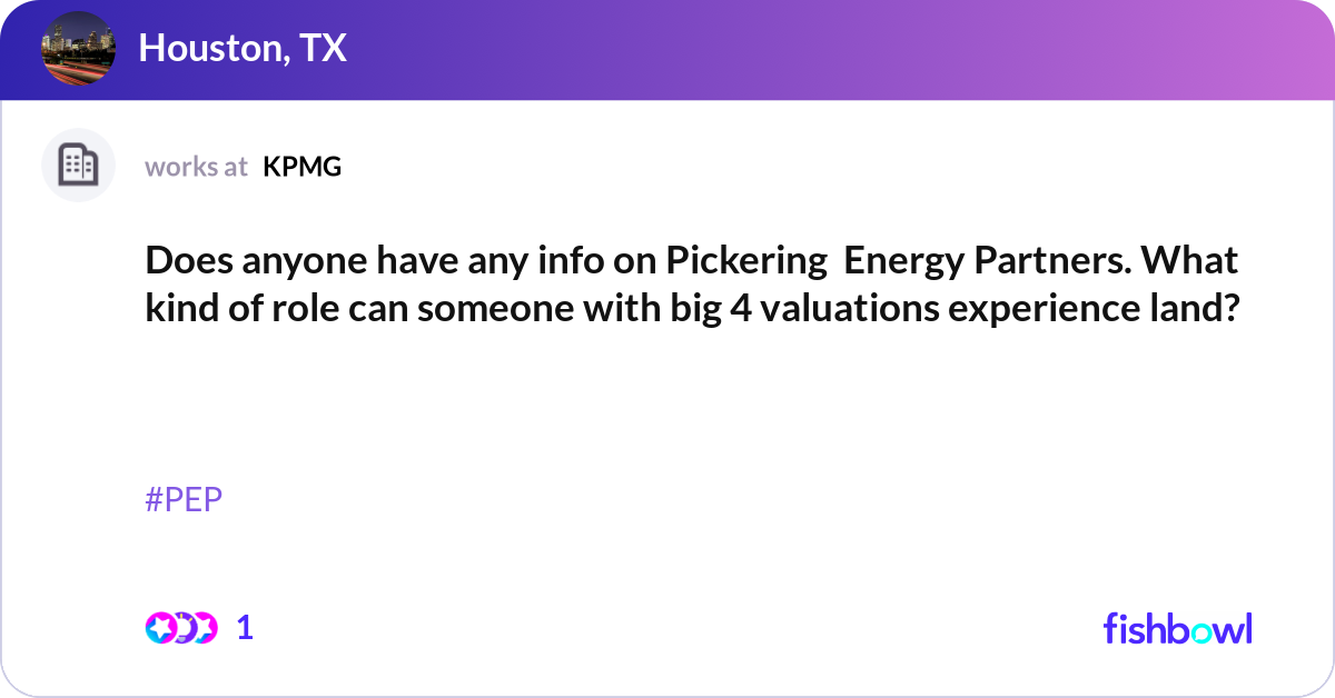 Does anyone have any info on Pickering Energy Par... | Fishbowl