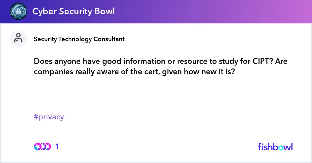 Does anyone have good information or resource to s... | Fishbowl