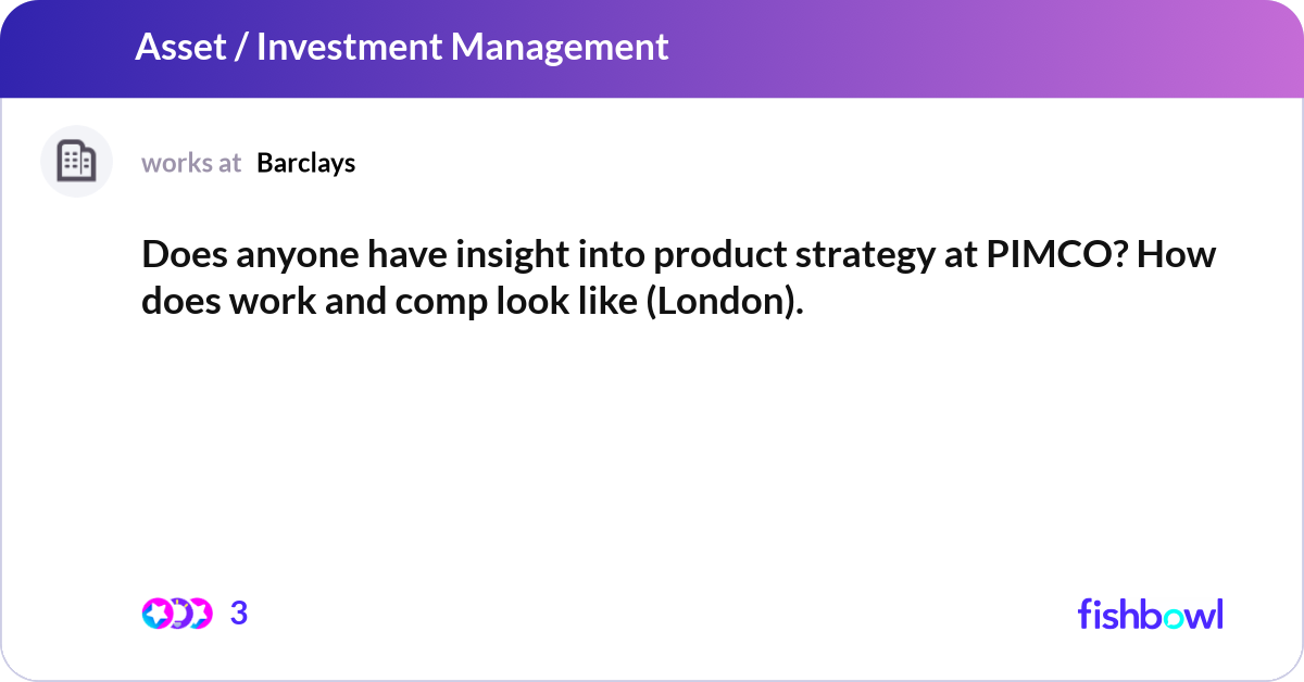 Does anyone have insight into product strategy at ... | Fishbowl