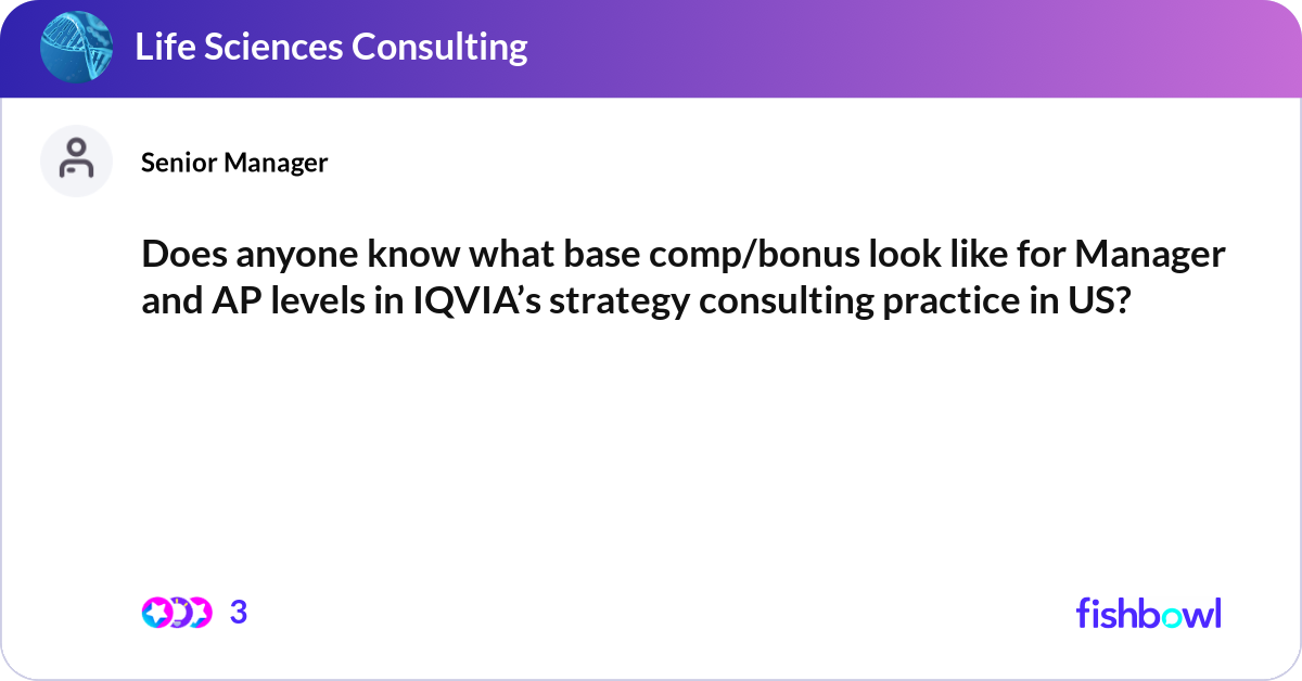 Does anyone know what base comp/bonus look like fo... | Fishbowl