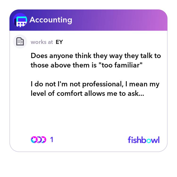 Does anyone think they way they talk to those abov... | Fishbowl