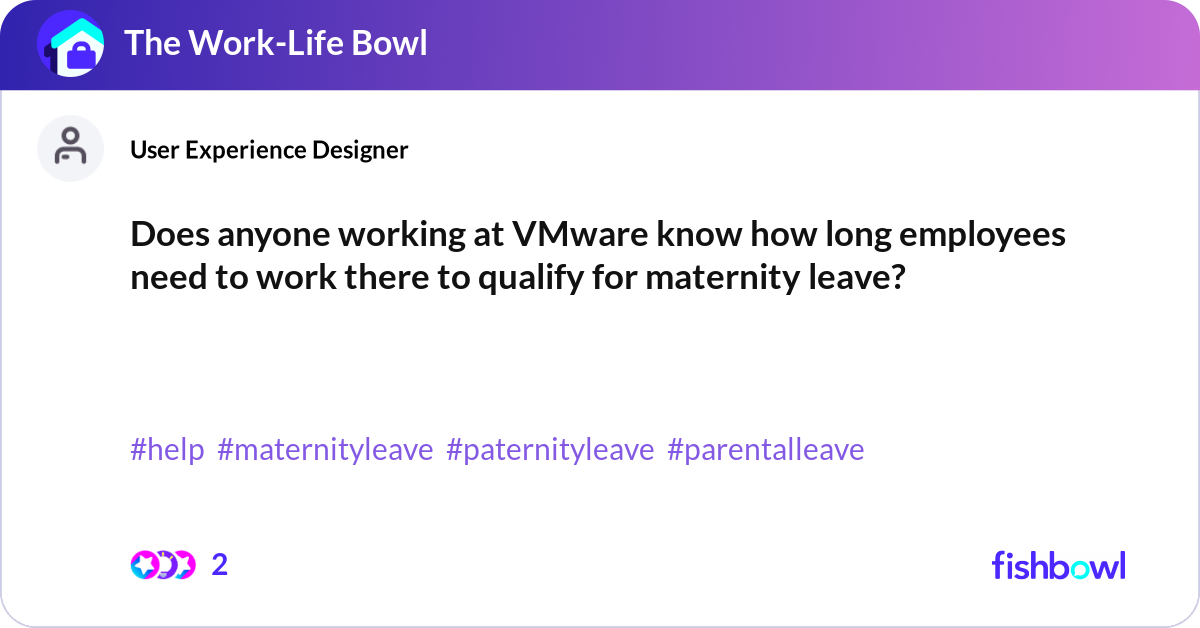 Does anyone working at VMware know how long employ... | Fishbowl