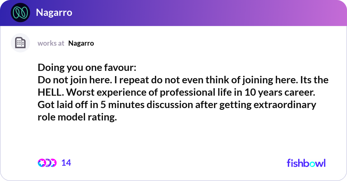 Doing you one favour: Do not join here. I repeat d... | Fishbowl