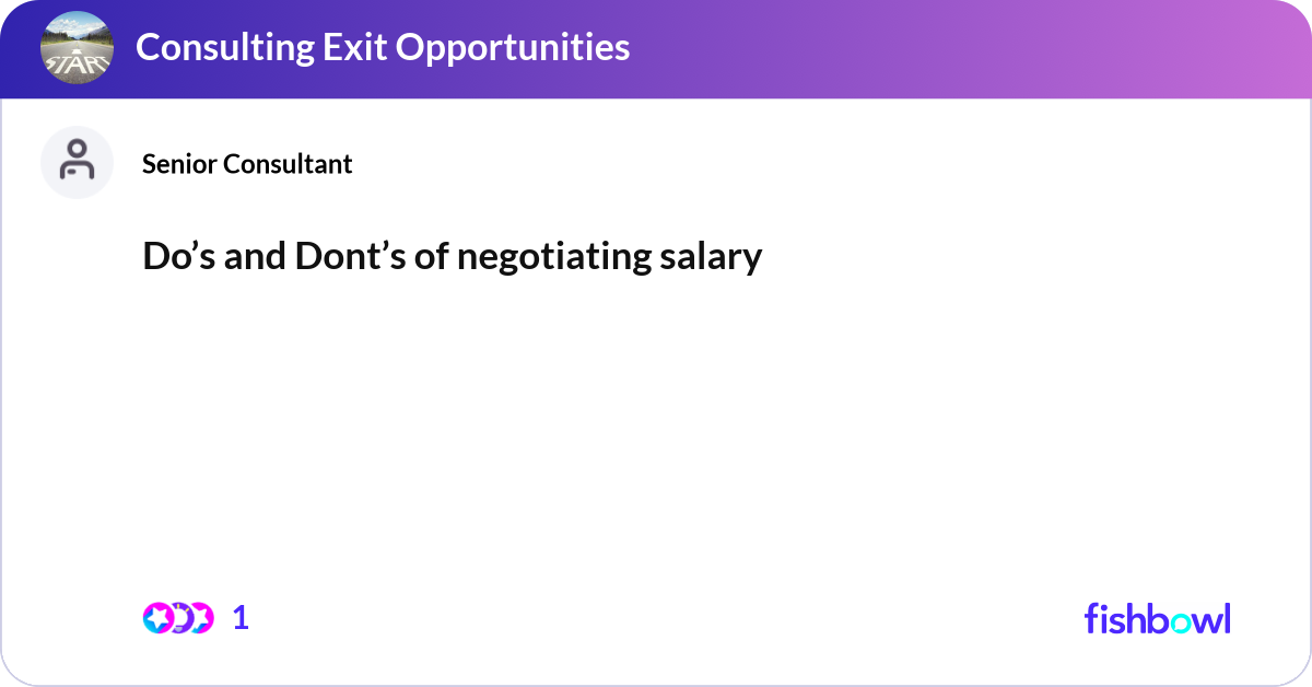 Do’s and Dont’s of negotiating salary | Fishbowl