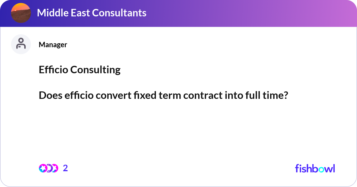 Efficio Consulting Does efficio convert fixed ter... | Fishbowl