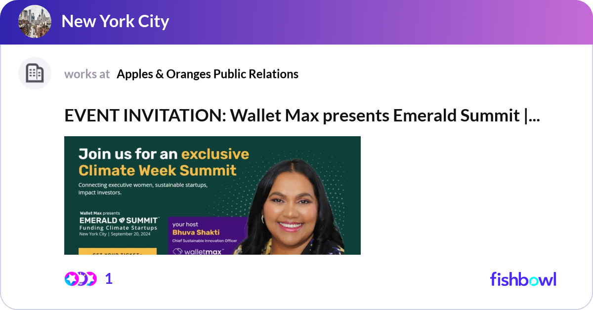 EVENT INVITATION: Wallet Max presents Emerald Summ... | Fishbowl