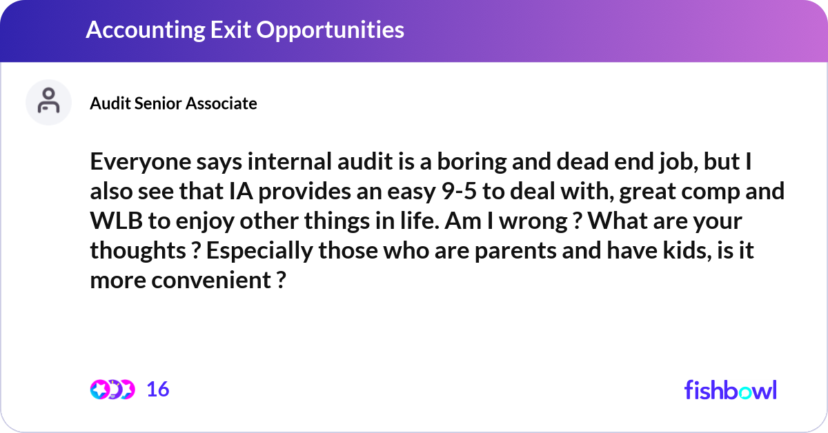 Everyone says internal audit is a boring and dead ... | Fishbowl